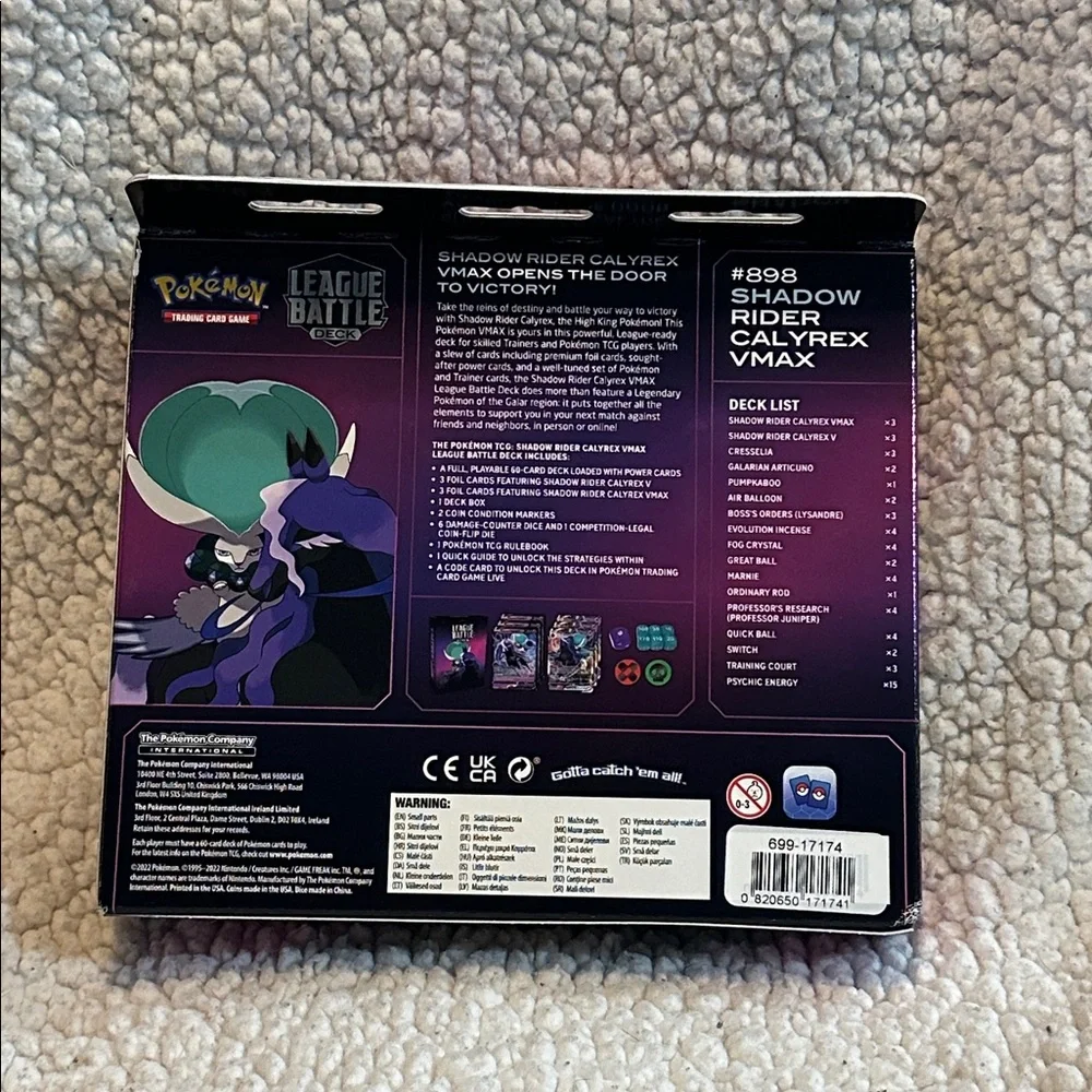 Pokemon | Toys | Nwt Pokmon Tcg Shadow Rider Calyrex Vmax League Battle ...